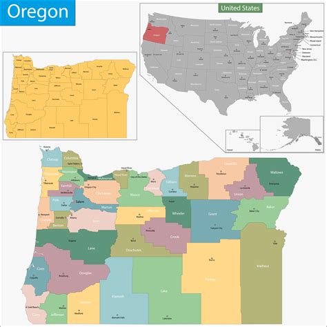 Reference Maps Of Oregon Usa Nations Online Project