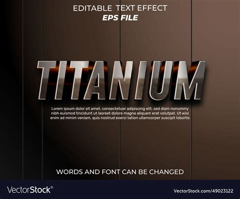 Titanium Text Effect Font Editable Typography 3d Vector Image Titanium Text Effect Font Editable Typography 3d Vector Image
