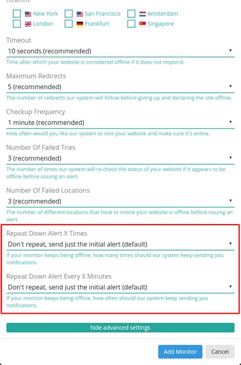 Repeated Alerts Hetrixtools