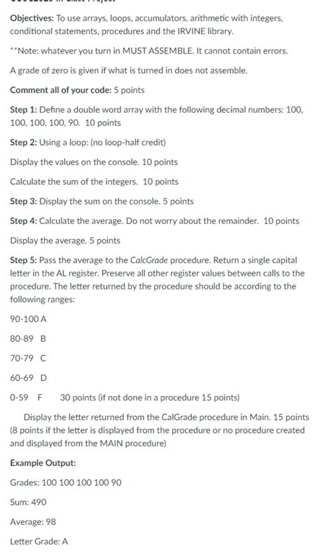Solved Objectives To Use Arrays Loops Accumulators