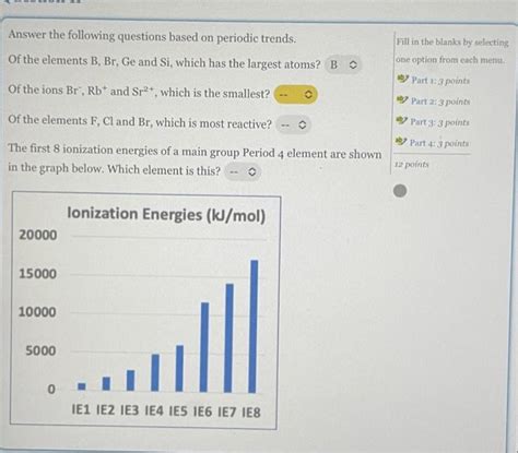 Solved Answer The Following Questions Based On Periodic Chegg Com