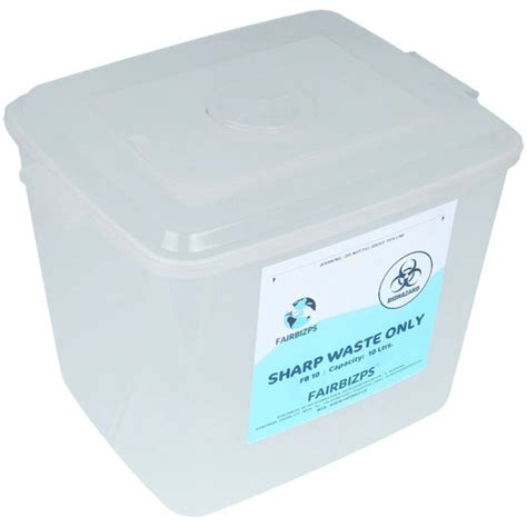 Sharp Disposable Container Polypropylene Square Shape White Color Designed For Hospitals