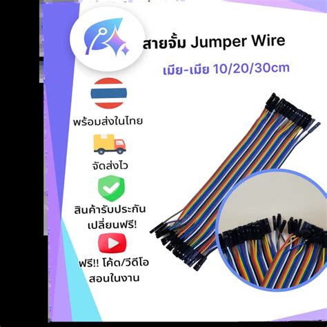 สายจั๊ม Jumper Wire ผู้ ผู้ ผู้ เมีย เมีย เมีย 10 20 30cm สายจัมป์ สายจั้ม สายจั้มเปอร์ Snp