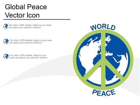 Global Peace Vector Icon Ppt Powerpoint Presentation Slides Objects