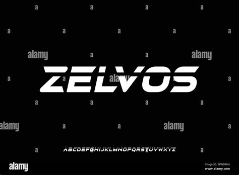 Modern Futuristic Display Font Vector Stock Vector Image And Art Alamy