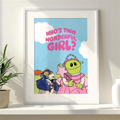 Whos That Wonderful Girl A4 Print Nanalan Illustration With White