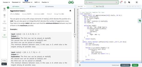 Gfg160 Geekstreak2025 Aggressivecows Binarysearch Himanshu Ranjan