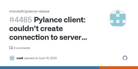 Pylance Client Couldnt Create Connection To Server Error · Issue