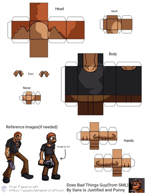 Does Bad Things Guy Sml Pixel Papercraft