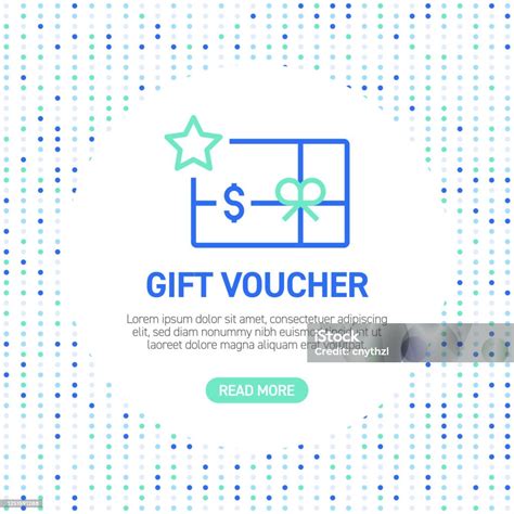 기프트 바우처 라인 아이콘 패턴이 있는 간단한 윤곽선 기호 아이콘 상품권에 대한 스톡 벡터 아트 및 기타 이미지 상품권 0