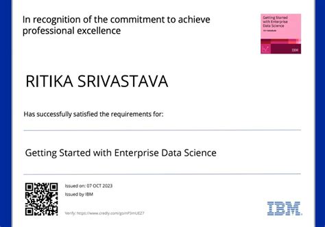 I Am Happy To Share This With You All That I Have Recently Completed A Ibm Workshop About Data