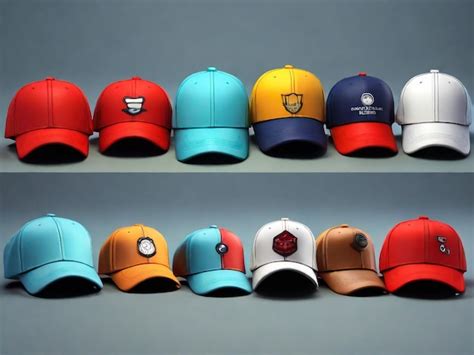 Premium Photo Editable Caps Collection Template Design