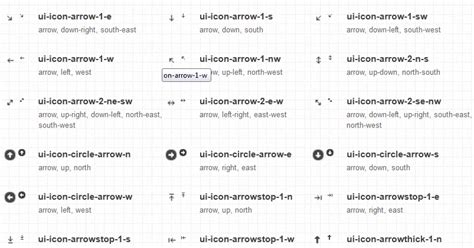 JQuery UI Icon Css Class Name Map JQuery 2 DotNet