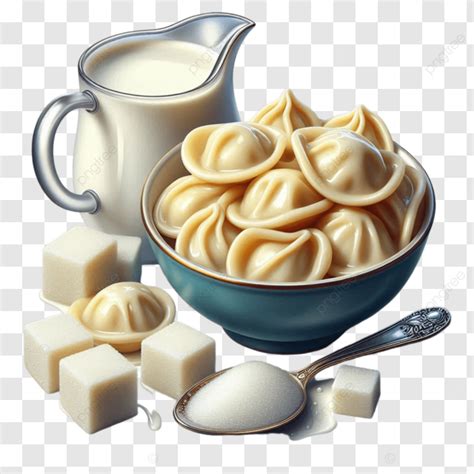 만두 한 그릇과 우유 유리가 놓인 테이블 만두 한 그릇과 우유 한 잔이 놓인 테이블 간단하면서도 만족스러운 요리 경험을 선사합니다 음식 Png 일러스트 및 이미지 에