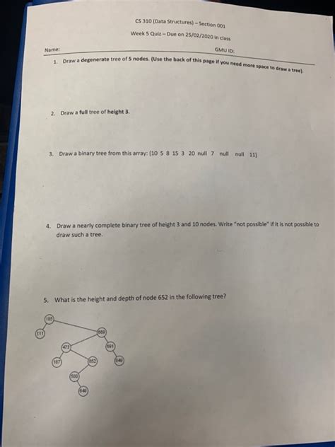 Solved Cs 310 Data Structures Section 001 Week 5