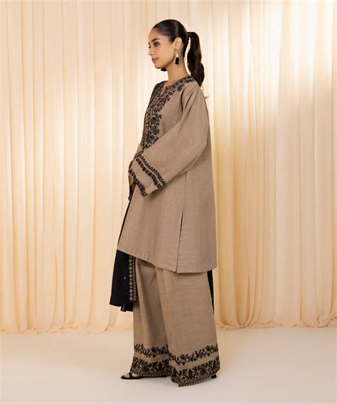 Sapphire U3pe St23v10 20 3 Piece Embroidered Khaddar Suit Festive