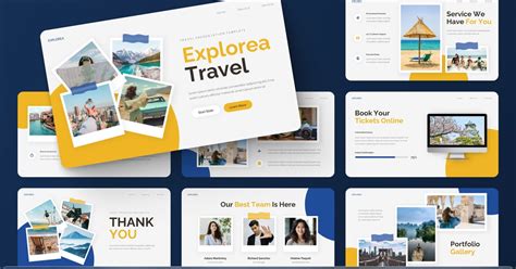 Explorea Шаблон Powerpoint для путешествий Шаблоны презентаций Включая путешествовать и