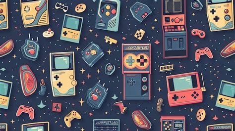 Arcade Pattern Wallpaper Premium Ai Generated Image