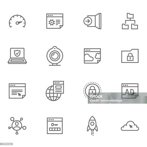 Ui와 Ux 라인 아이콘 그래픽 사용자 인터페이스에 대한 스톡 벡터 아트 및 기타 이미지 그래픽 사용자 인터페이스 다운로드 디자인 Istock