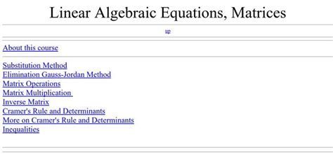 morgan state linear algebraic equations and matrices handout for 9th
