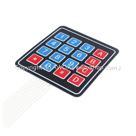 4x4 Matrix Array Membrane Switch Keypad 16 Keys Awox Electronics