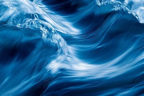 Abstract Ocean Wave Background Premium Ai Generated Image