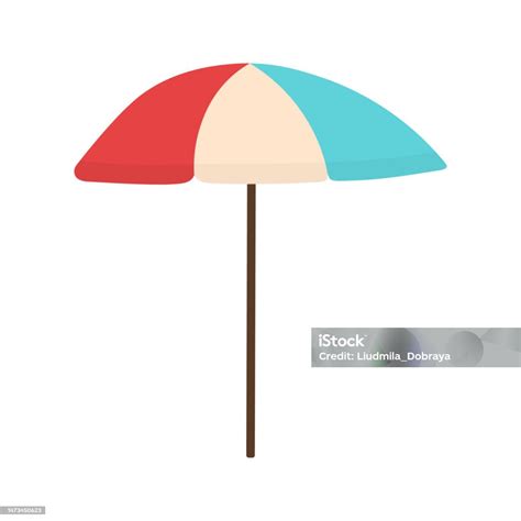 줄무늬 비치 파라솔의 그림입니다 여름 파라솔 벡터 여행과 여름 해변 휴가 휴식 아이콘 0명에 대한 스톡 벡터 아트 및 기타 이미지 0명 개인 장식품 경호 Istock