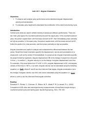 Understanding Angular Kinematics In Countermovement And Squat Course Hero