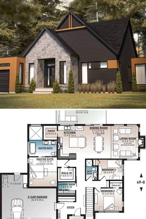 2 Bedroom Scandinavian Style Contemporary House Plan Artofit