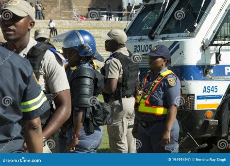 South African Police Services Saps Nyala With Officers Editorial