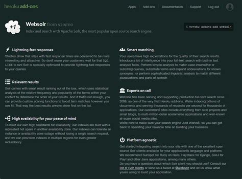 Heroku Rails Websolr Sunspot Is Not Free In Production Stack Overflow