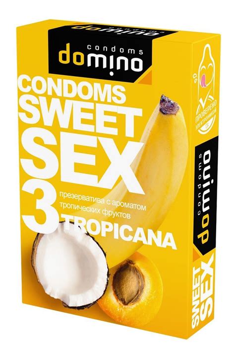 Презервативы для орального секса Domino Sweet Sex с ароматом тропических фруктов 3 шт