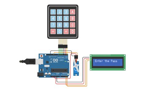 Circuit Design Pass Door Lock Tinkercad