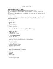Unit Homework Pdf Unit Homework Describing The Layout Of A Home Use The DVD That Came