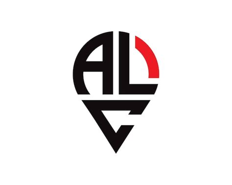 Premium Vector Alc Letter Location Shape Logo Design