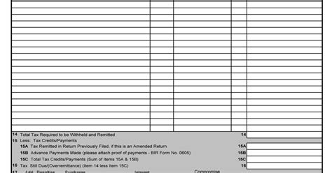Bir Form 1601 E Printable Cruisenonli