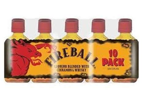 Fireball Brick 10 Pk 50 Ml Cork N Bottle