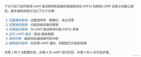 【快速上手esp32（基于esp Idfandvscode）】05 Uart串口通信esp32 Uart串口通信 Csdn Csdn博客
