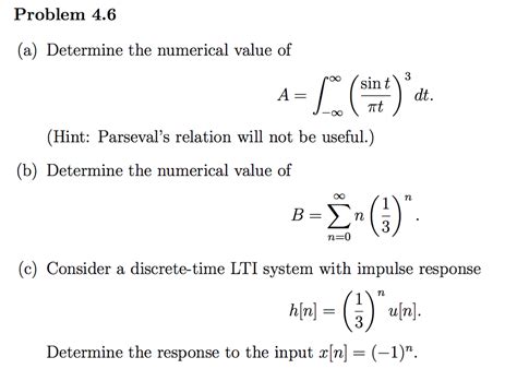 Solved Determine The Numerical Value Of A
