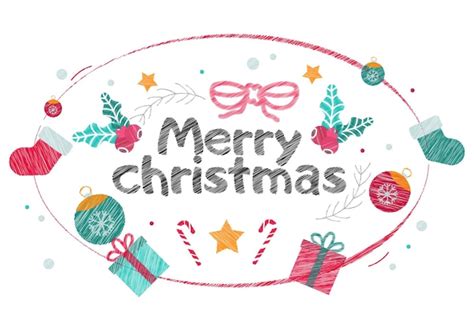 Premium Vector Merry Christmas Scirble