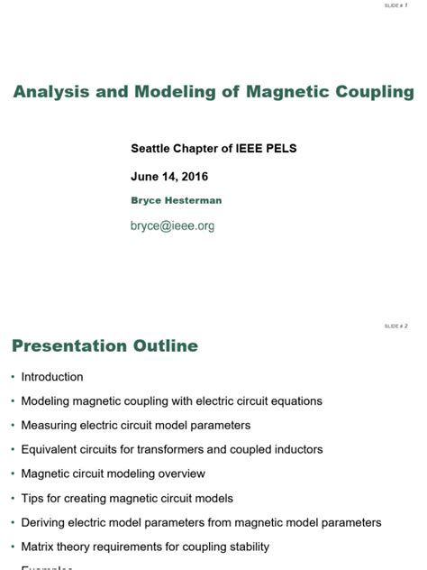 Magneticcouplingieeeseattlepels Pdf Inductance Electrical Network