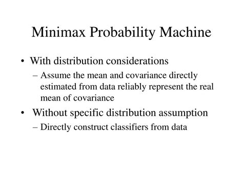 PPT Variations Of Minimax Probability Machine PowerPoint Presentation ID