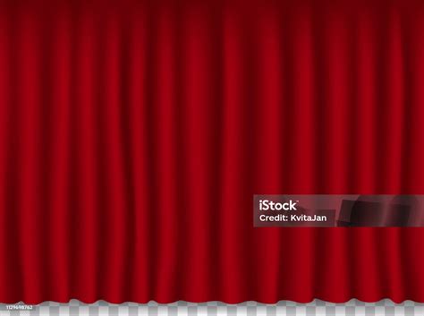 아름 다운 빨간 극장 투명 배경 완벽 한 텍스처에 접힌된 커튼 커튼 커튼에 대한 스톡 벡터 아트 및 기타 이미지 커튼 빨강 벡터 Istock