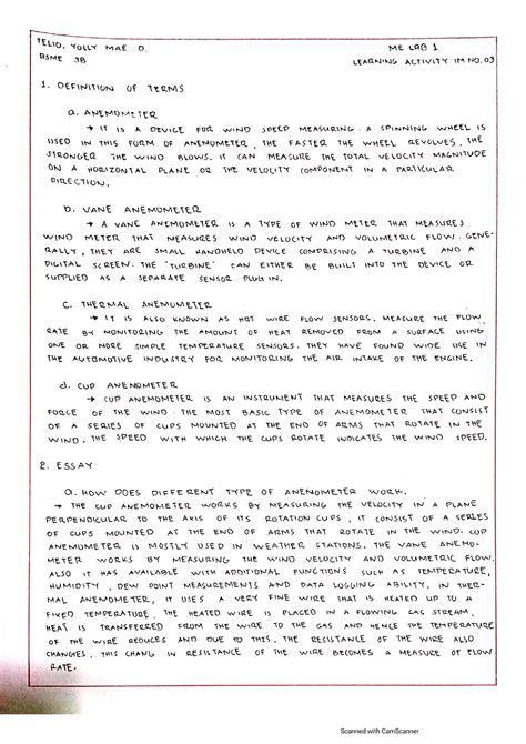 ME LAB1 L A AND Assignment IM NO 03 YM Mechanical Engineering Studocu