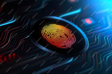 Premium Ai Image Fingerprint Authentication Button Biometric Security Identification And Cyber