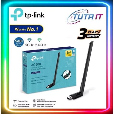 TP Link Archer T2U Plus AC600 High Gain Wireless Dual Band USB Adapter Shopee Malaysia