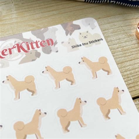 Shiba Inu Stickers Cute Doge Planner Stickers Stickerkitten