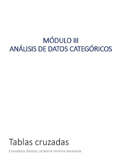 Analisis Estadistico Variables Cualitativas Nominales Pdf