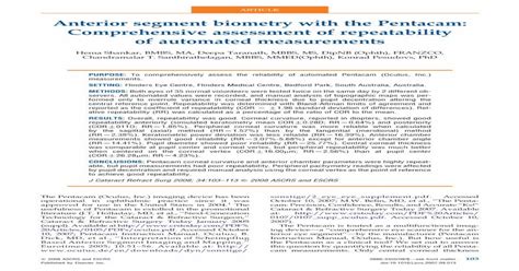 pdf anterior segment biometry with the pentacam comprehensive