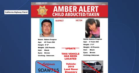 Amber Alert In Effect In Sd County For Abducted Girl Dad Wanted In